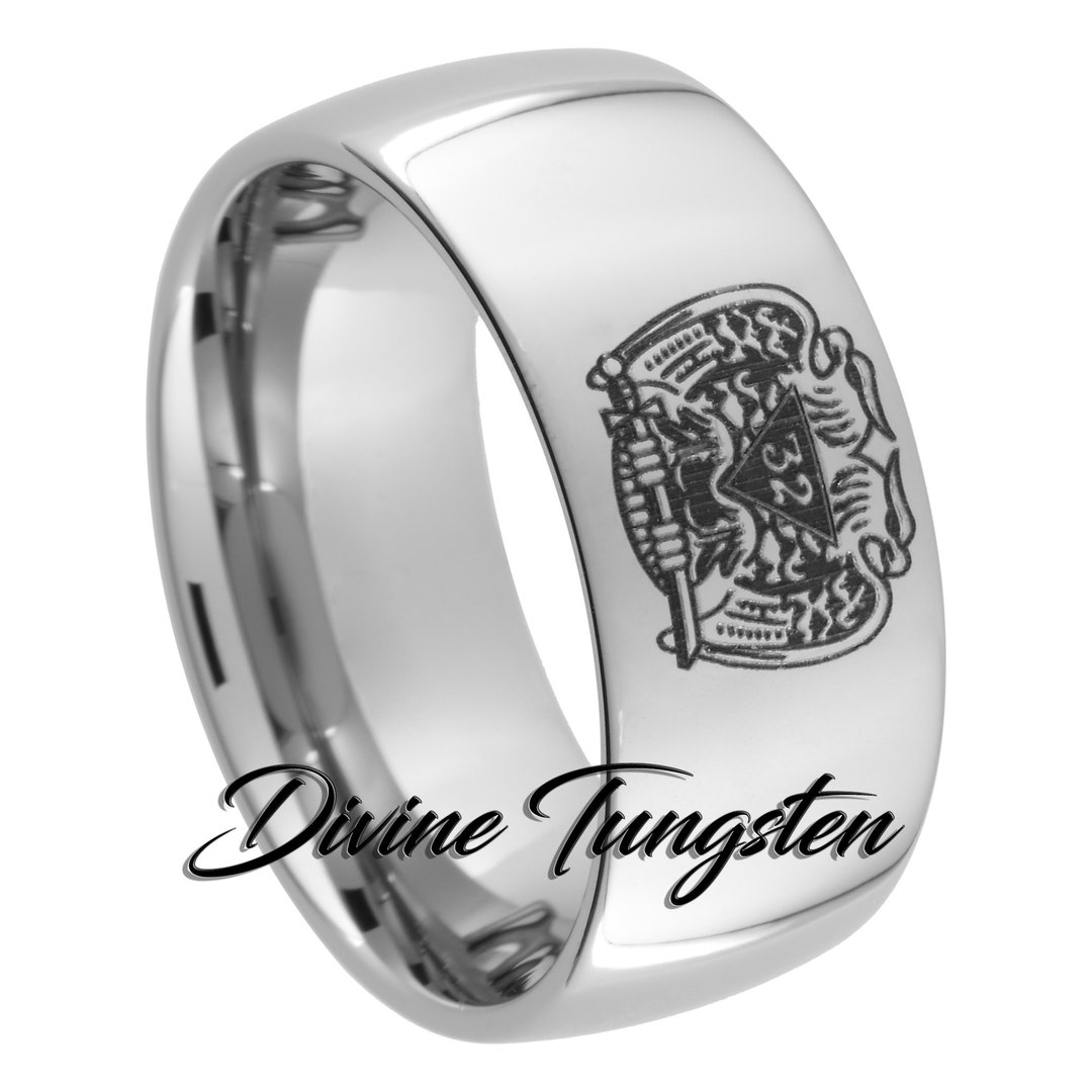 Masonic 32nd Degree SCOTTISH RITE Tungsten Carbide Wedding Band 10mm ...