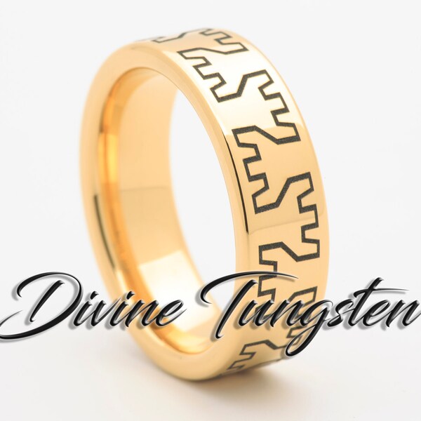 Star Wars Sith Code Design Mens Tungsten Carbide Wedding Band 10mm ...