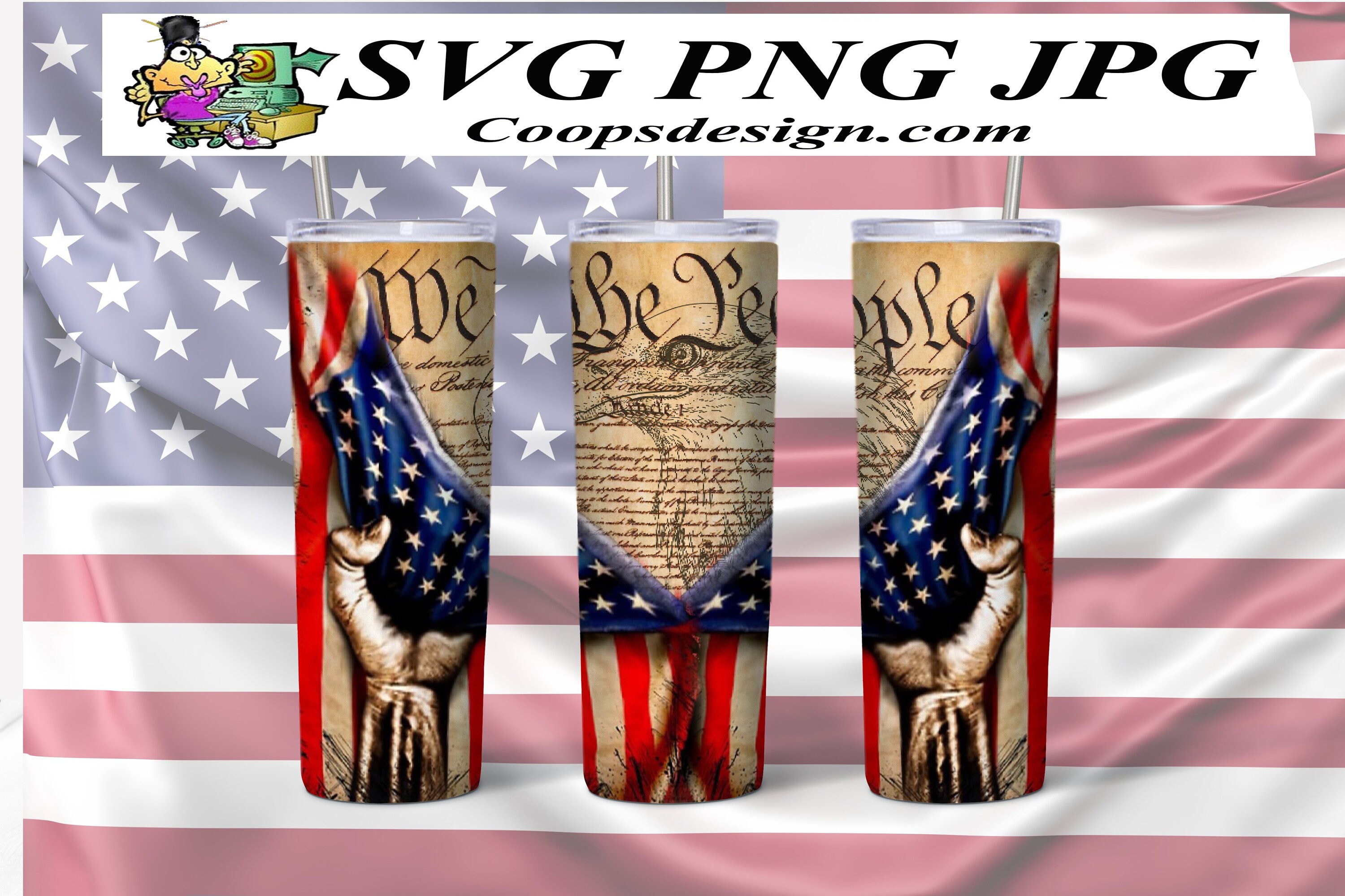 Drawing & Illustration USA Patriotic Preamble Sublimation Design PNG ...