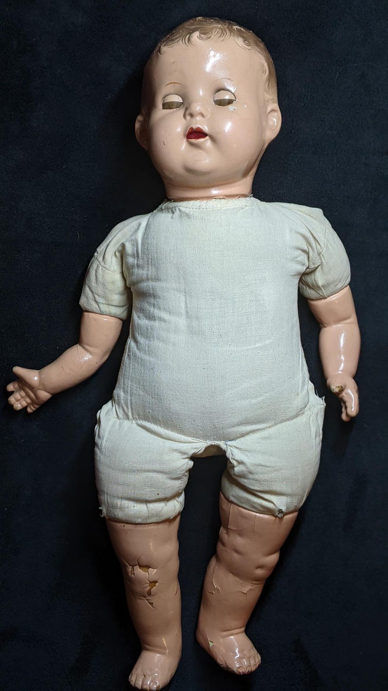 Vintage/antique Composit IDEAL DOLL With Moving Eyeballs Made in USA - Etsy