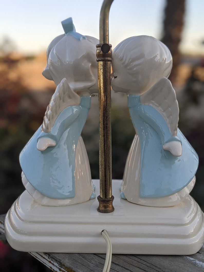 Vintage Mid Century Kissing Choir Angels Nursery Lamp - Etsy