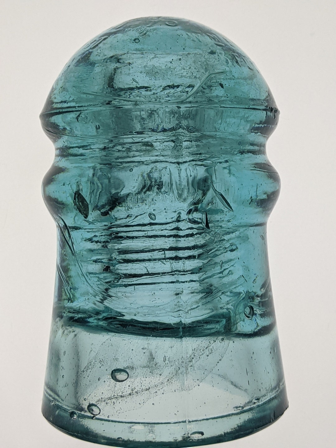 Antique Glass Insulator CD 126 W. Brookfield New York Blue Aqua With ...