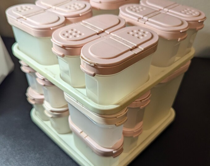 Tupperware Modular Mates Vintage Spice Rack Carousel With 20 Containers ...