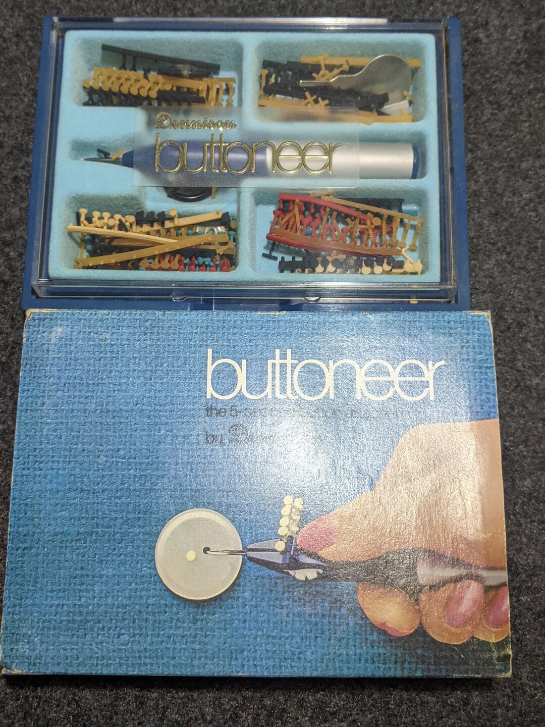 Vintage 1960s Dennison Buttoneer 5-second Button Attacher Sewing ...