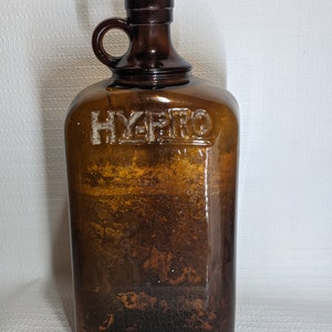 Antique Amber Hy-pro Bleach Bottle, 1930's, Maywood Glass Co. - Etsy