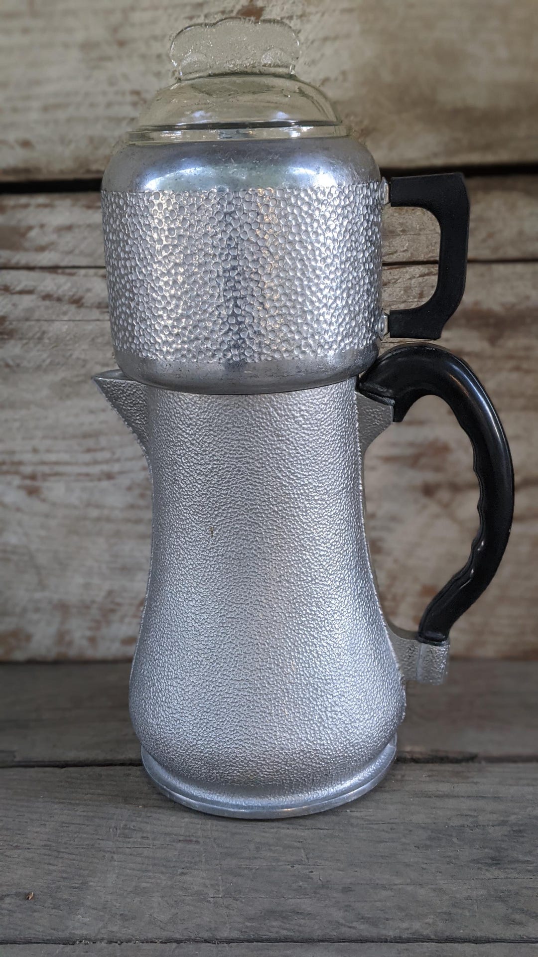 Guardian Services 8 Cup Hammered Aluminum Percolator Stove Top Coffee ...