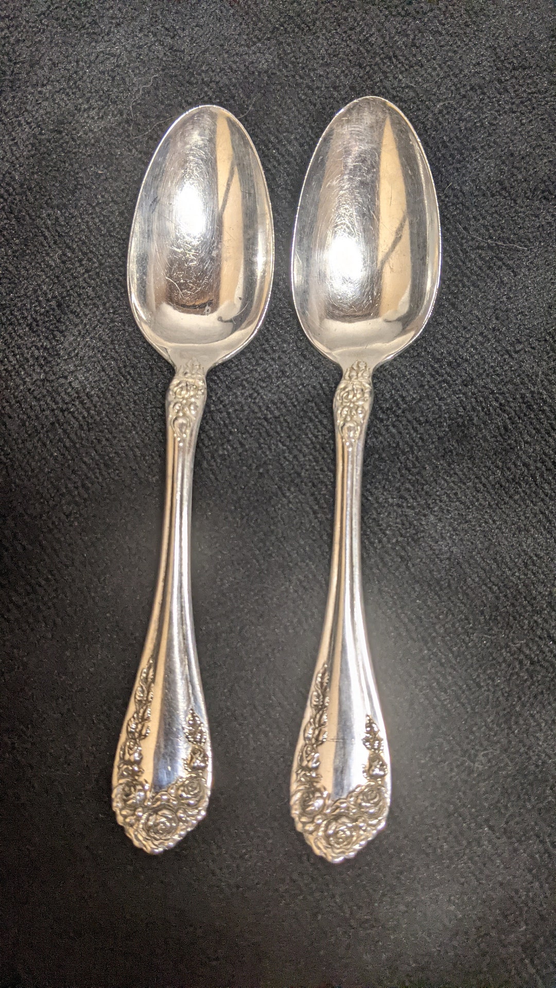Antique R Wallace and Sons Sterling Silver Rose Pattern Spoons - Etsy