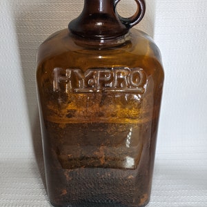 Antique Amber Hy-pro Bleach Bottle, 1930's, Maywood Glass Co. - Etsy