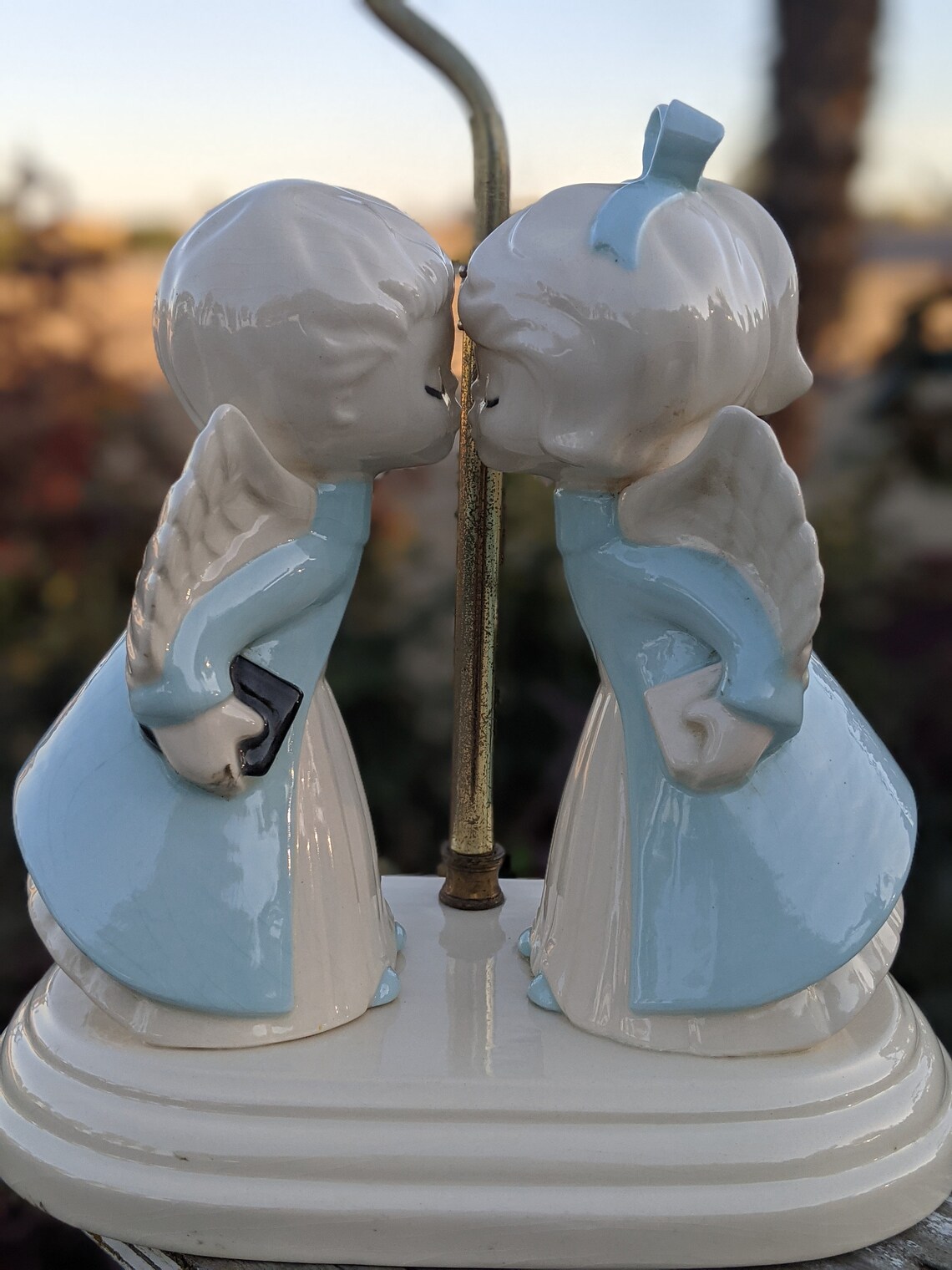 Vintage Mid Century Kissing Choir Angels Nursery Lamp - Etsy
