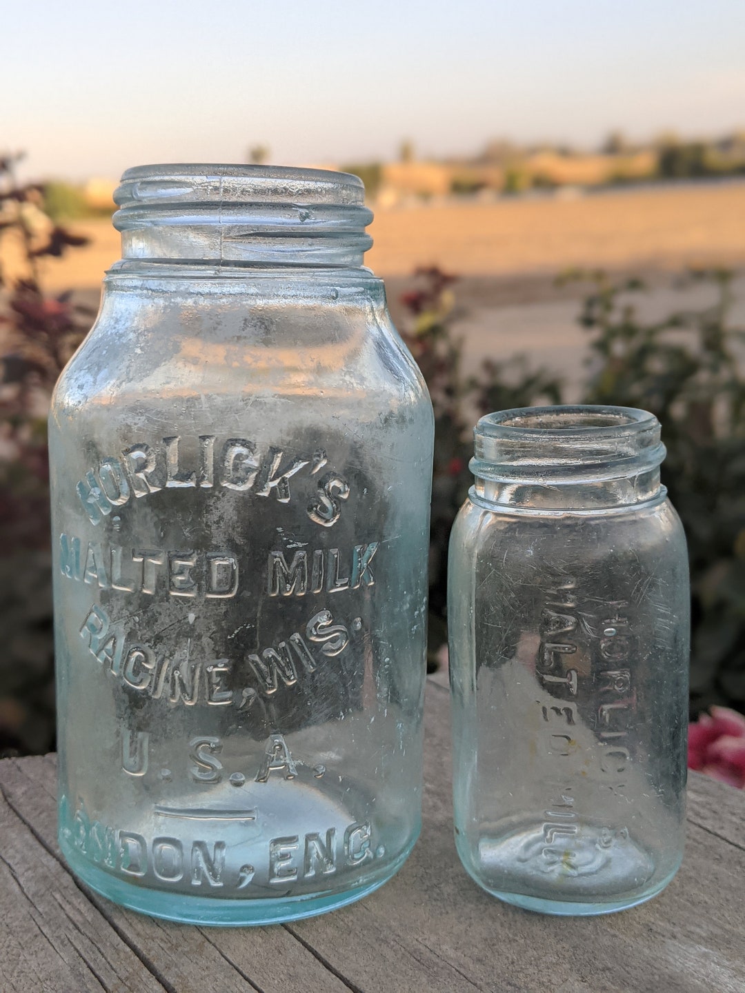 Two Antique or Vintage Blue Aqua Horlick's Malted Milk Bottles - Etsy