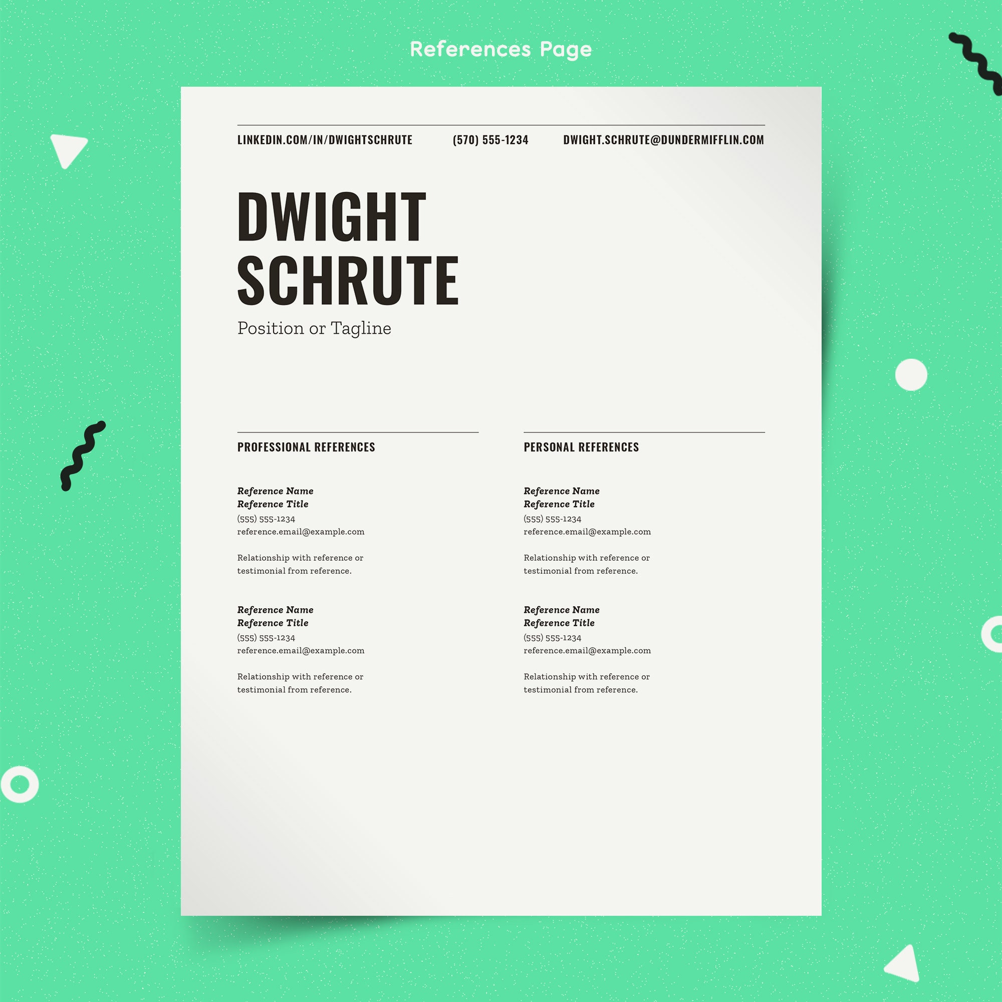 Modern Resume Template for Mac | Resume for Pages | CV Template Mac ...