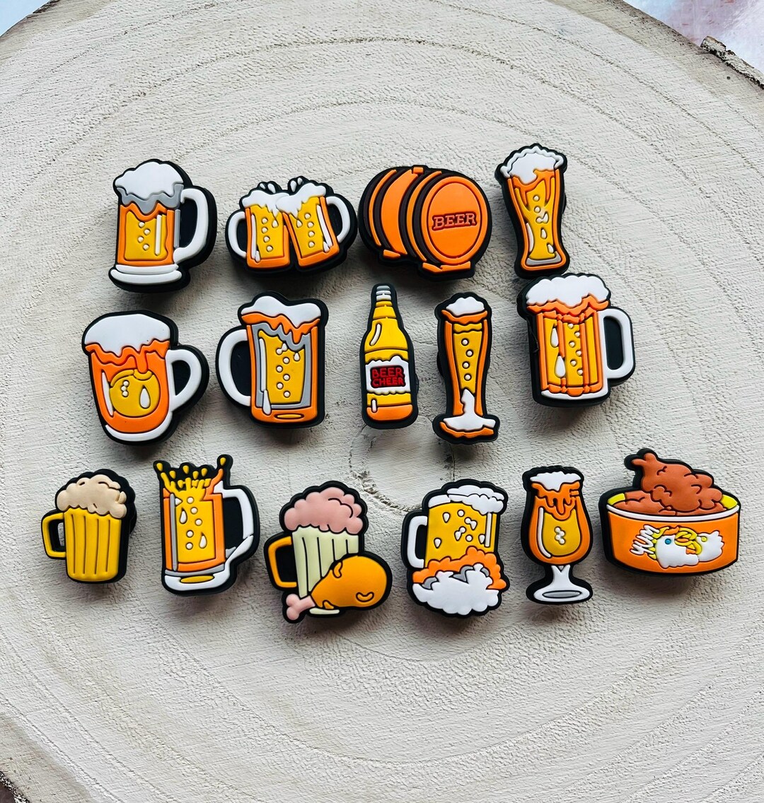 Beer Croc Charm Pack | Set of 15 Beer Shoe Charms | Fathers Day Gift ...