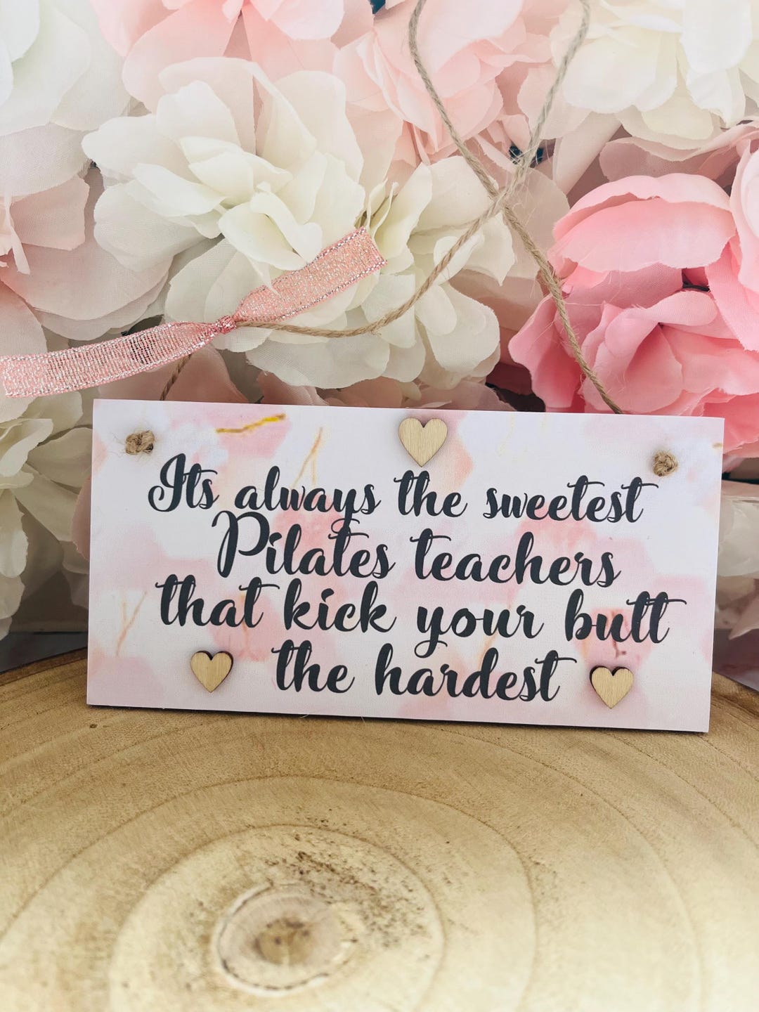 Pilates Teacher Sign, Pilates Studio Home Decor, Gym Workout Quote ...