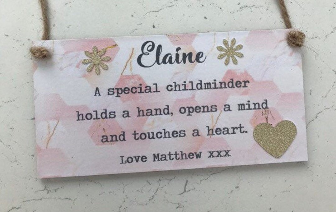 A Special Childminder Gift Personalised Childminder Gift Thank You ...