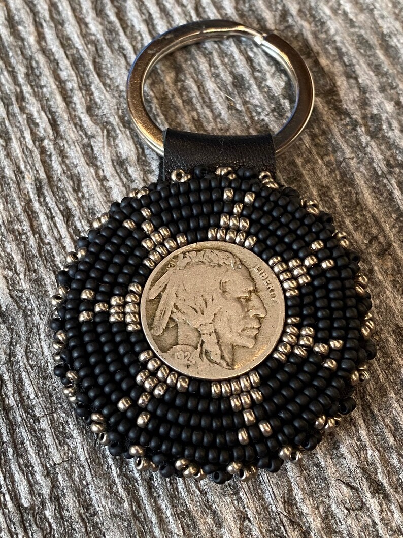 Beaded Native Keychain Beaded Native Key Chain Buffalo - Etsy