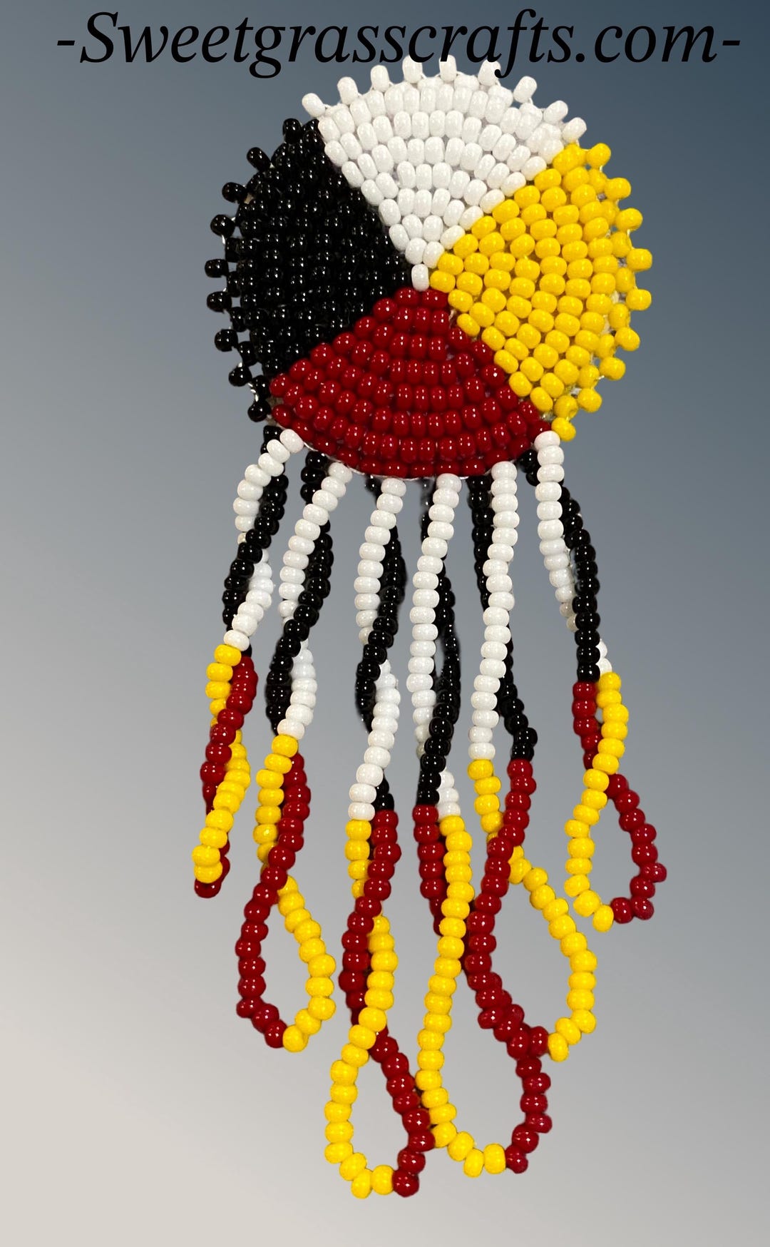Beaded Medicine Wheel Lapel Pin, Indigenous First Nation Beaded Pin - Etsy