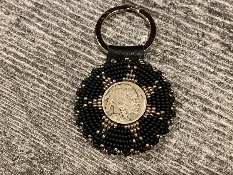 Beaded Native Keychain Beaded Native Key Chain Buffalo - Etsy