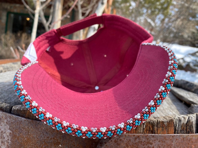 Beaded baseball hat beaded cap beaded ball cap burgundy | Etsy