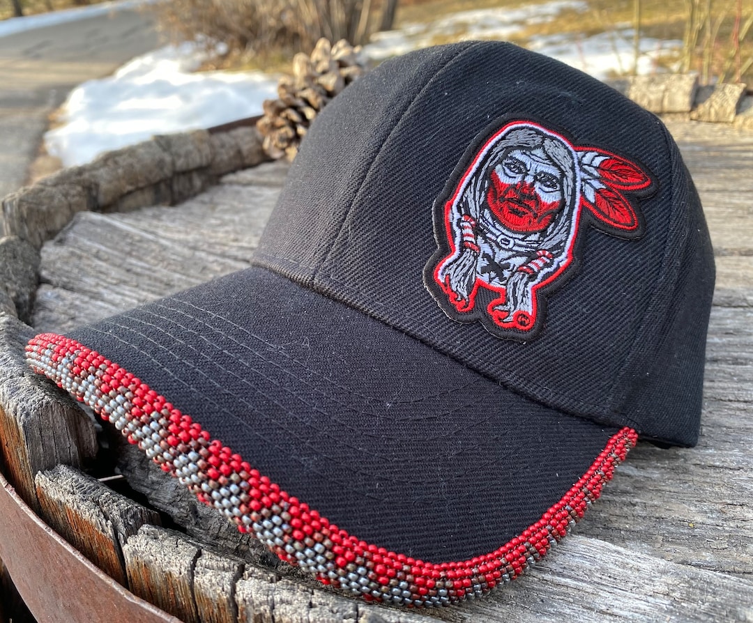 Warrior Beaded Baseball Hat, Western Beaded Cap, Beaded Baseball Hat ...
