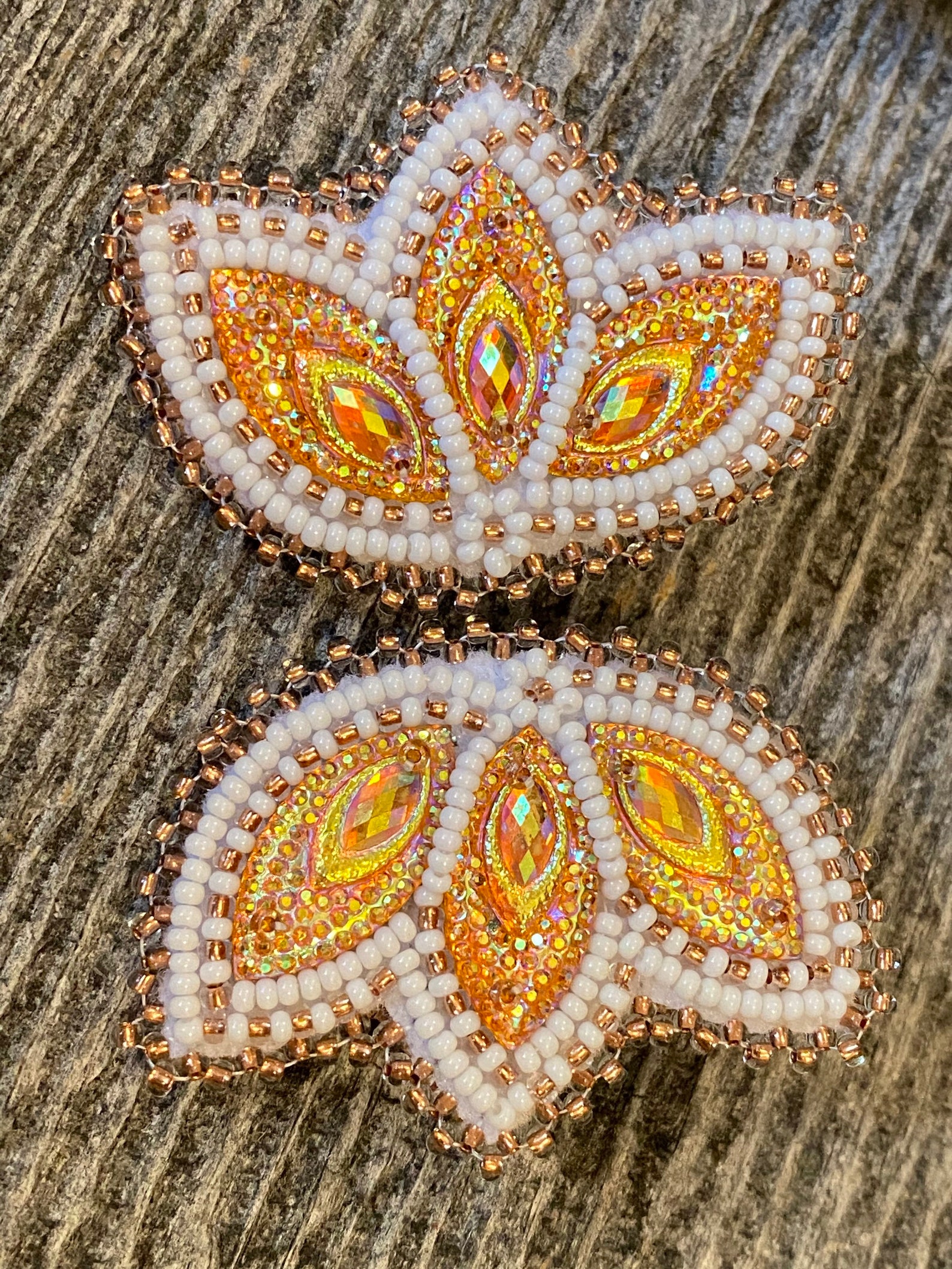 Copper Beaded Earrings Native American Beaded Earrings - Etsy