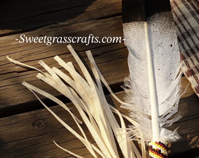 8"-10" SMUDGE FEATHER WAND: Prayer, Ceremony, Ritual, Spiritual, Saging ...