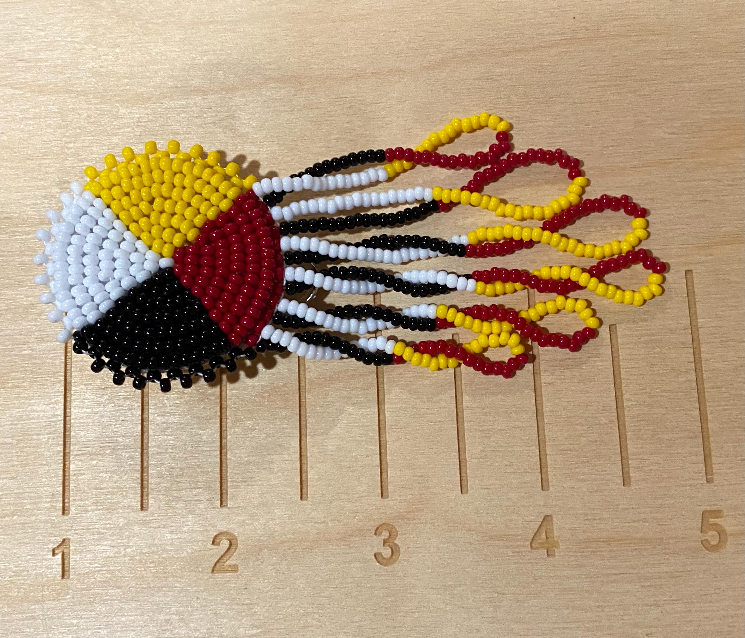 Beaded Medicine Wheel Lapel Pin, Indigenous First Nation Beaded Pin - Etsy