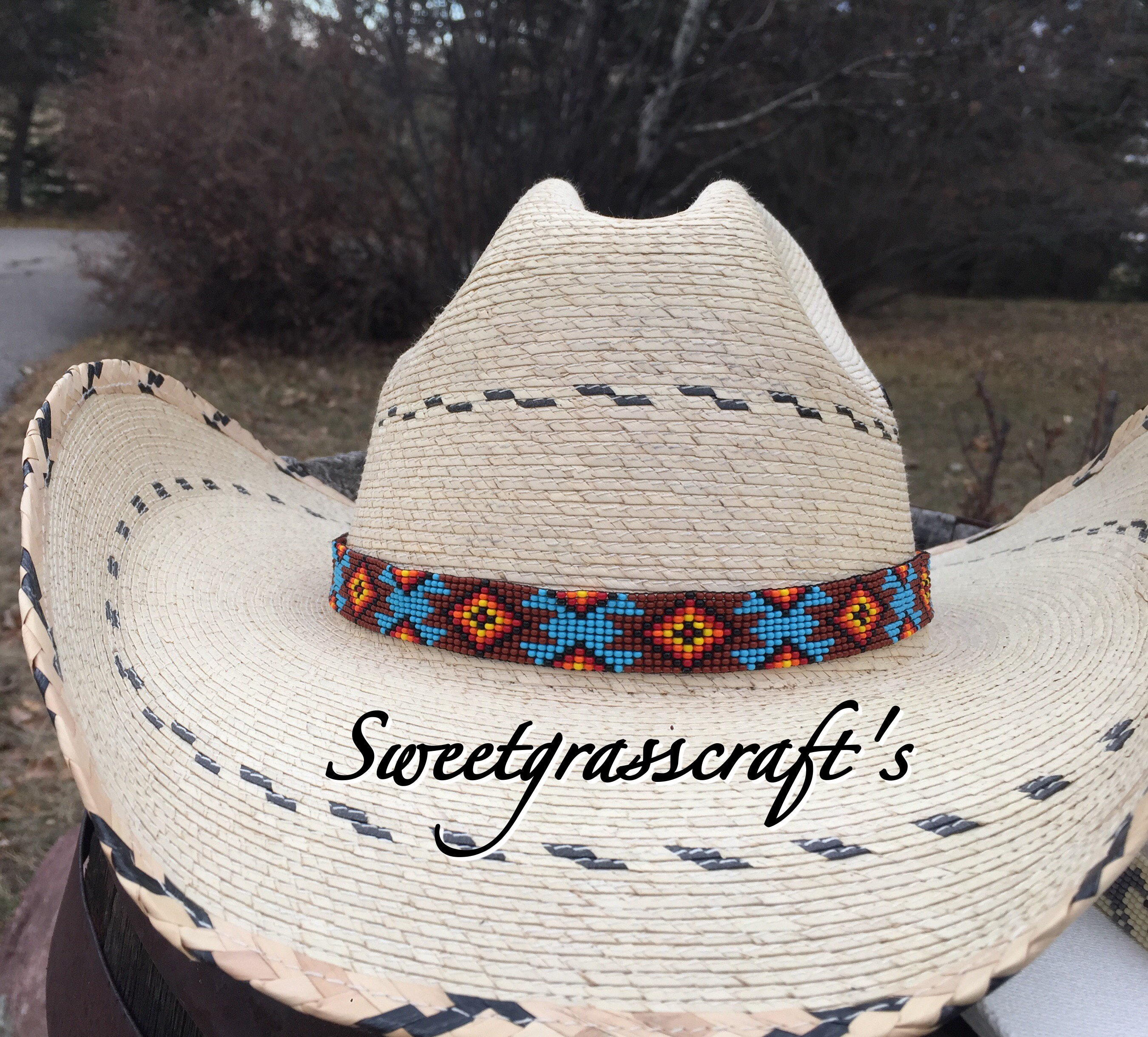 Custom Beaded Western Cowboy Hat Band Western Hat Band | Etsy