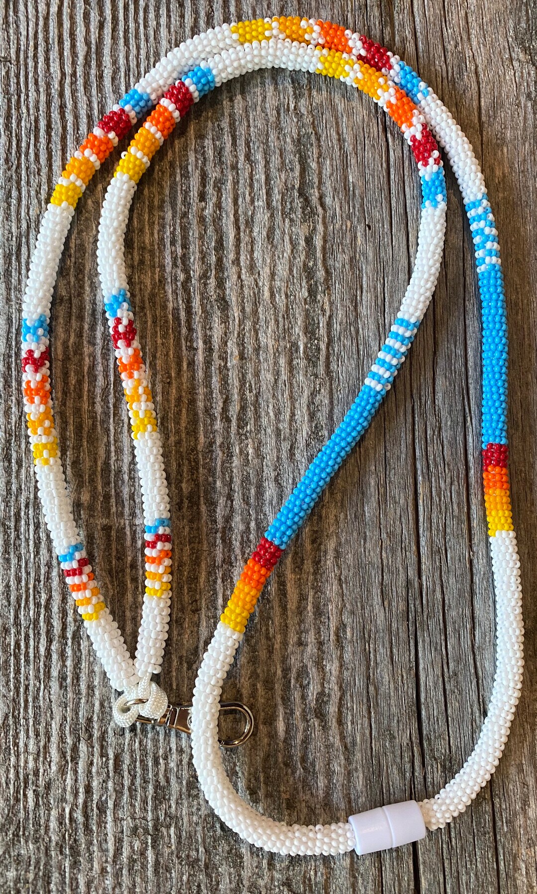 Safety Breakaway Lanyard, Beaded Lanyard, Native American Beaded ...