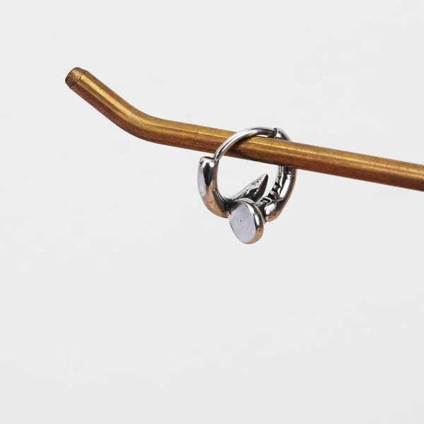 Nail Earrings - Etsy