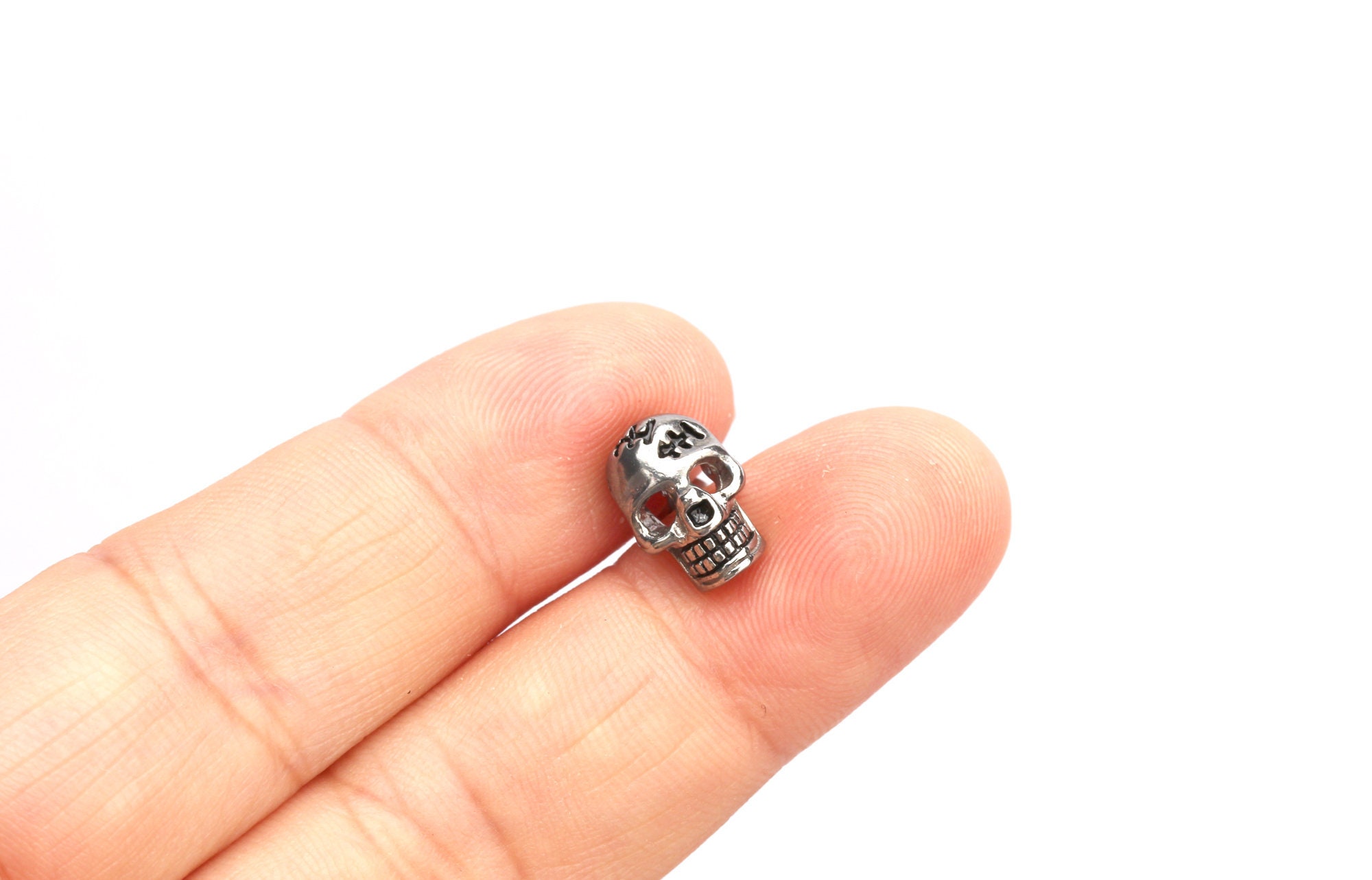 Skull earring 16g skull helix piercing surgical | Etsy