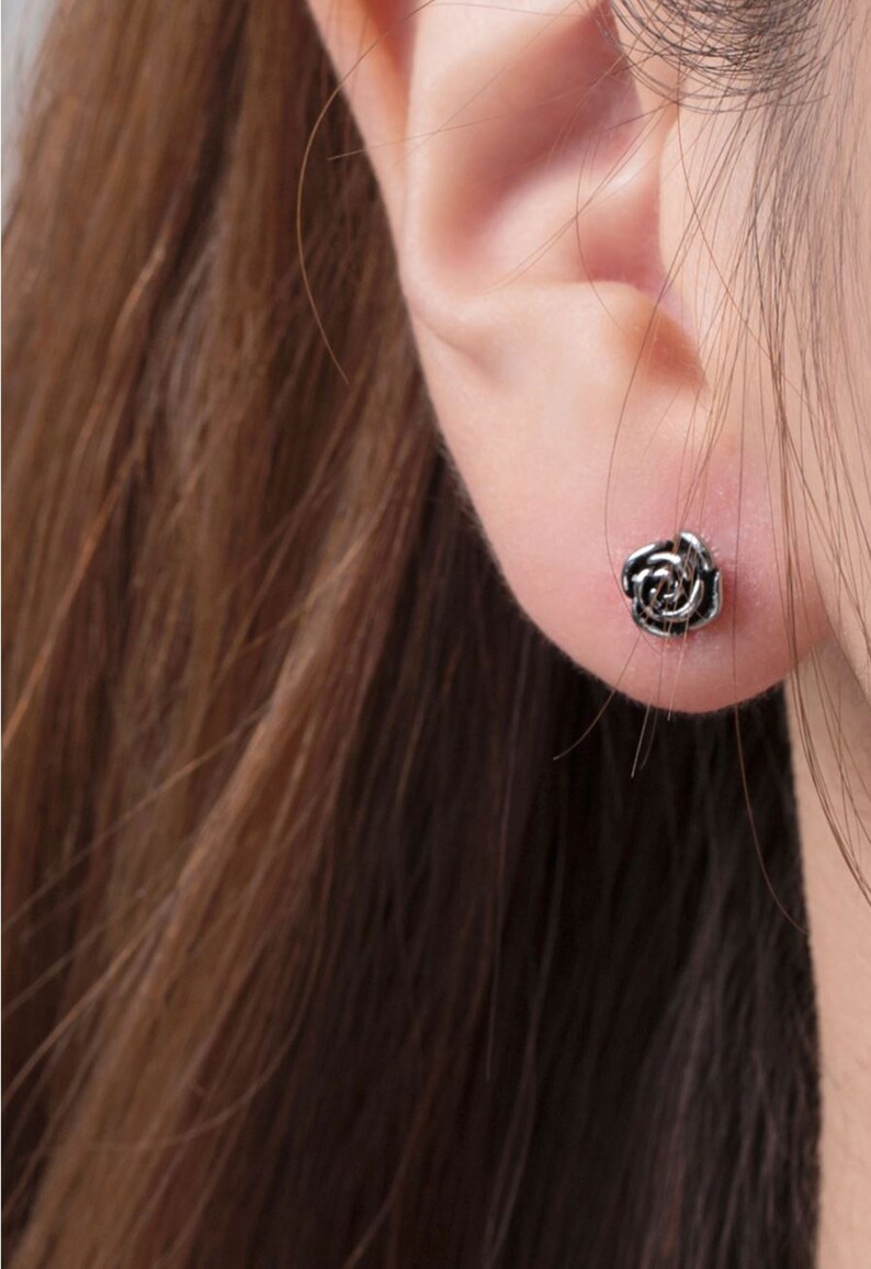 16G Rose Earring Piercing Tiny Flower Helix Piercing Rose - Etsy