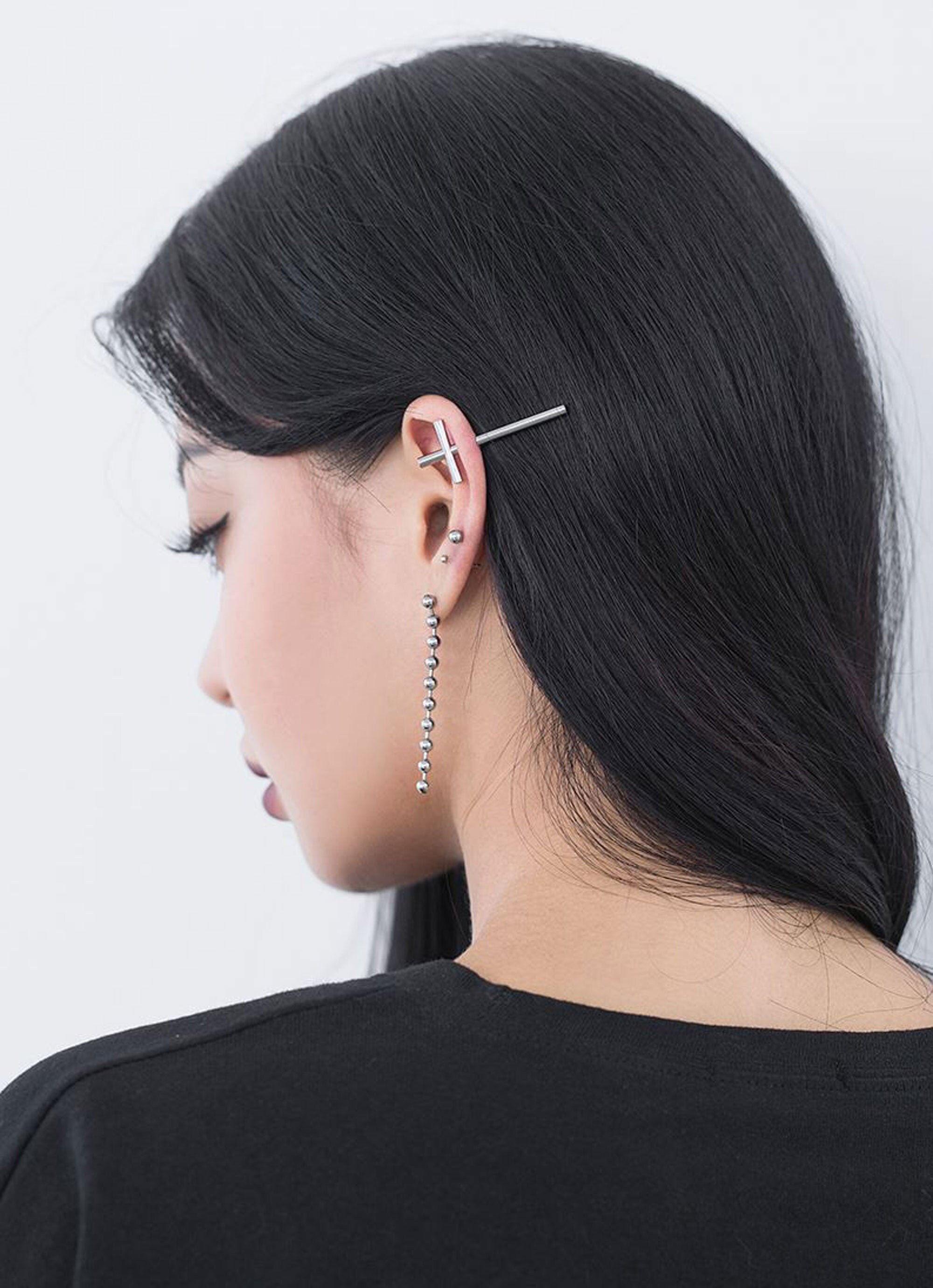 16G Cross Cartilage Earrings Piercing 16G Cross Stud Earrings | Etsy