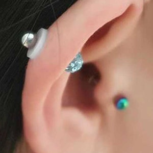 Silicone Piercing Healing Discs Flexible Ear Stud Lip Ring Nose ...