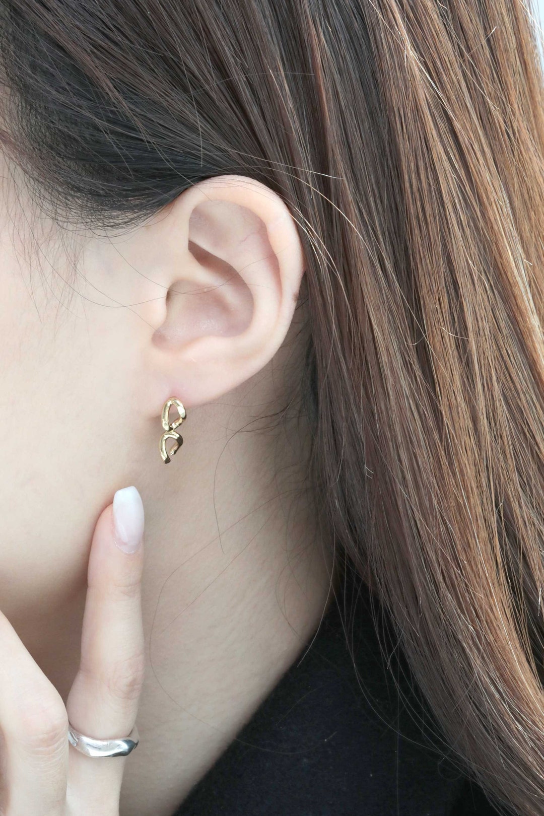 Chain Earrings 22g Chain Cartilage Earrings Screw Back Earrings Chain ...