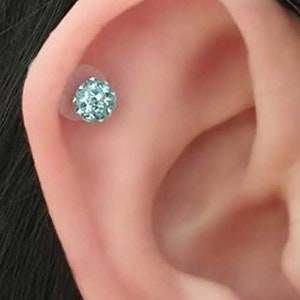 Silicone Piercing Healing Discs Flexible Ear Stud Lip Ring Nose ...