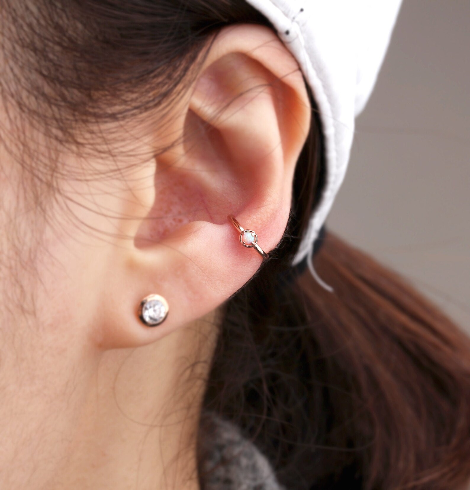 Ear Cuff No Piercing Opal Sterling Silver Ear Cuff No Piercing - Etsy