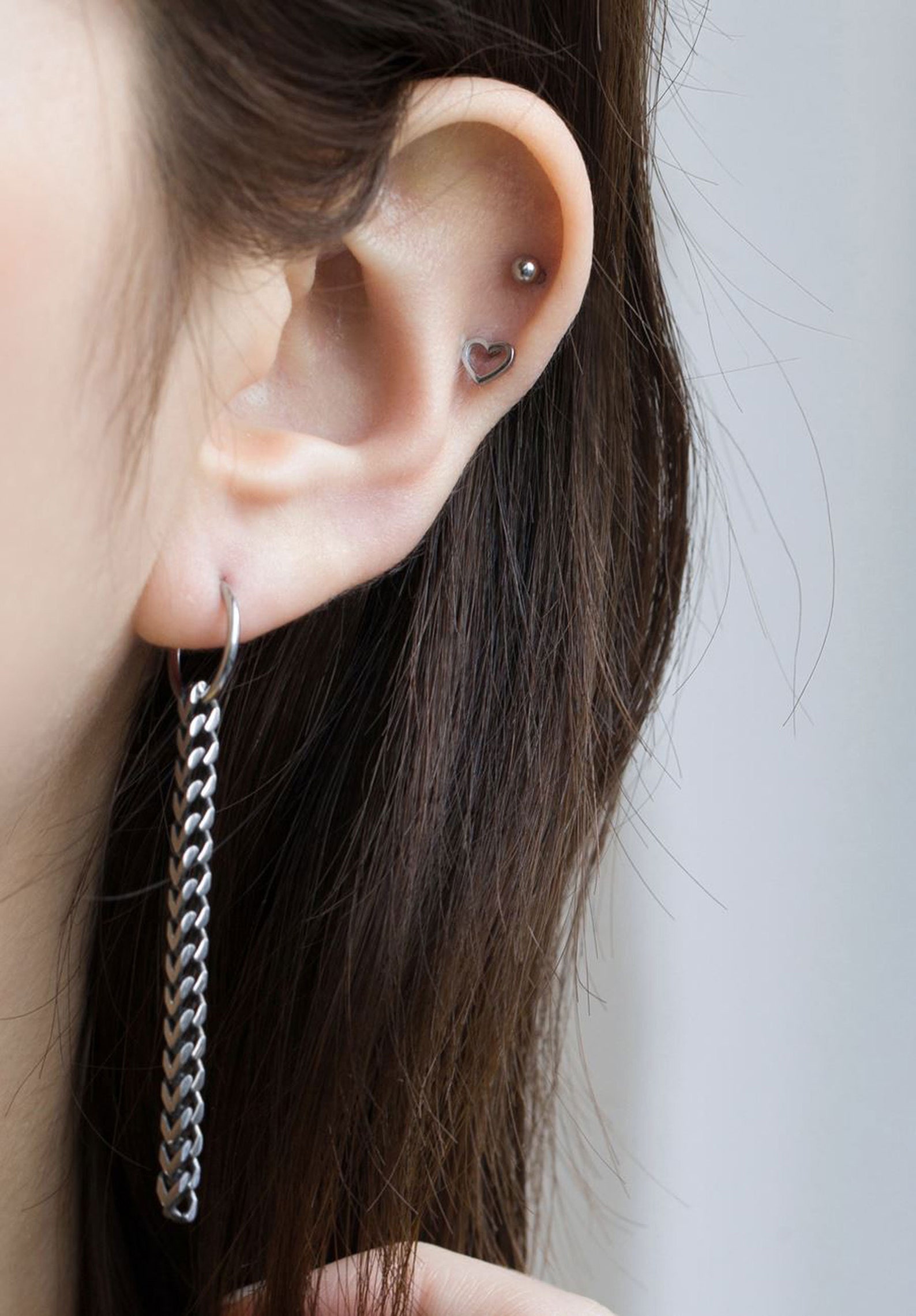 Tiny Heart Earring 16G Heart Cartilage Piercing Heart Helix | Etsy