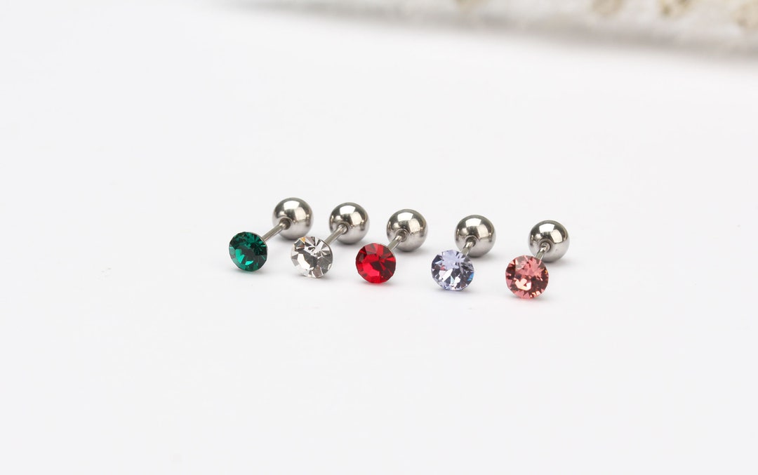 Tiny Ball Earrings 4mm Ball Mini Cartilage Helix Piercing - Etsy