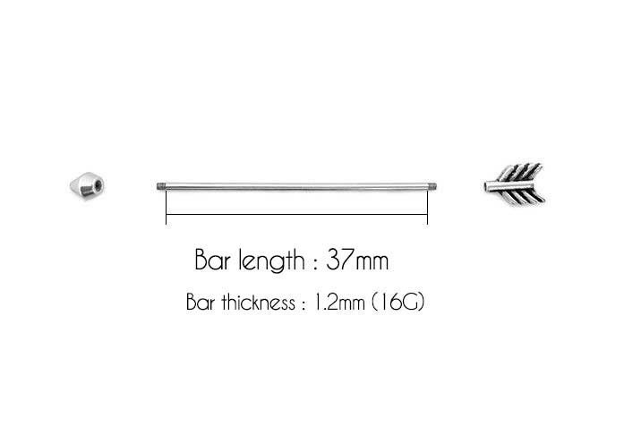Arrow Industrial Piercing Scaffold Piercing Body Jewelry - Etsy