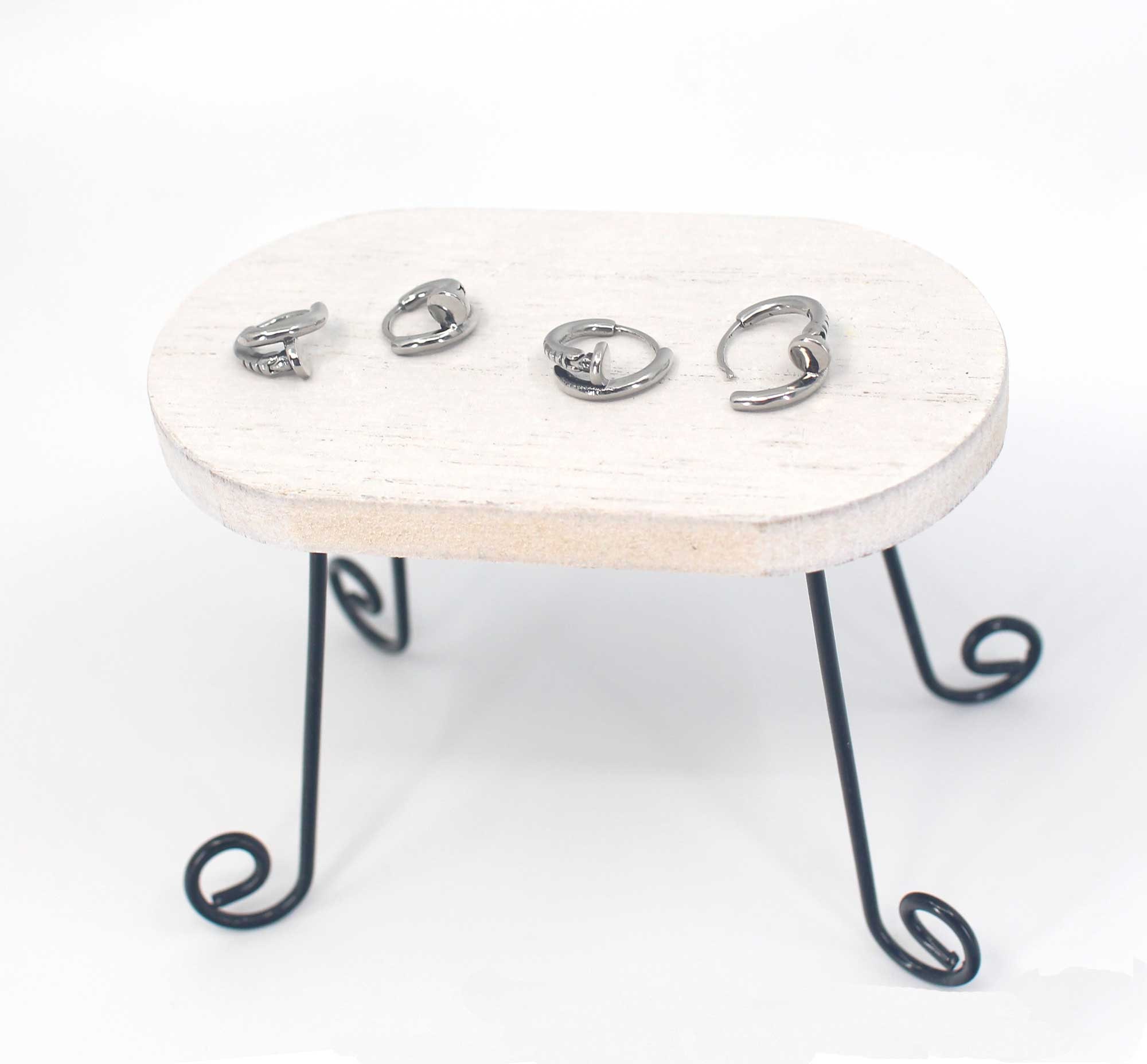 Nail Huggie Hoop Earrings for Men Hoop Cartilage Huggie - Etsy