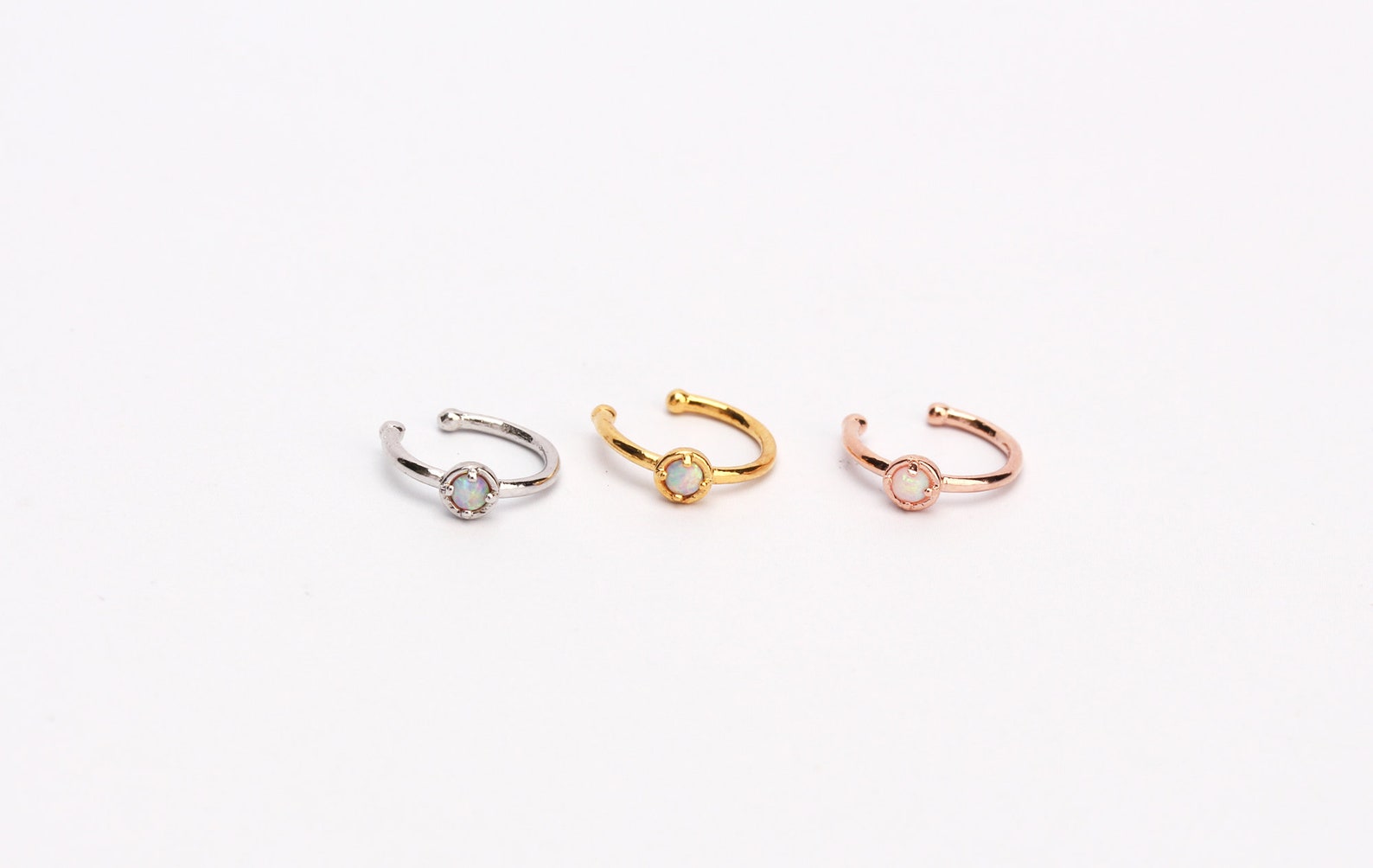 Ear Cuff No Piercing Opal Sterling Silver Ear Cuff No Piercing - Etsy