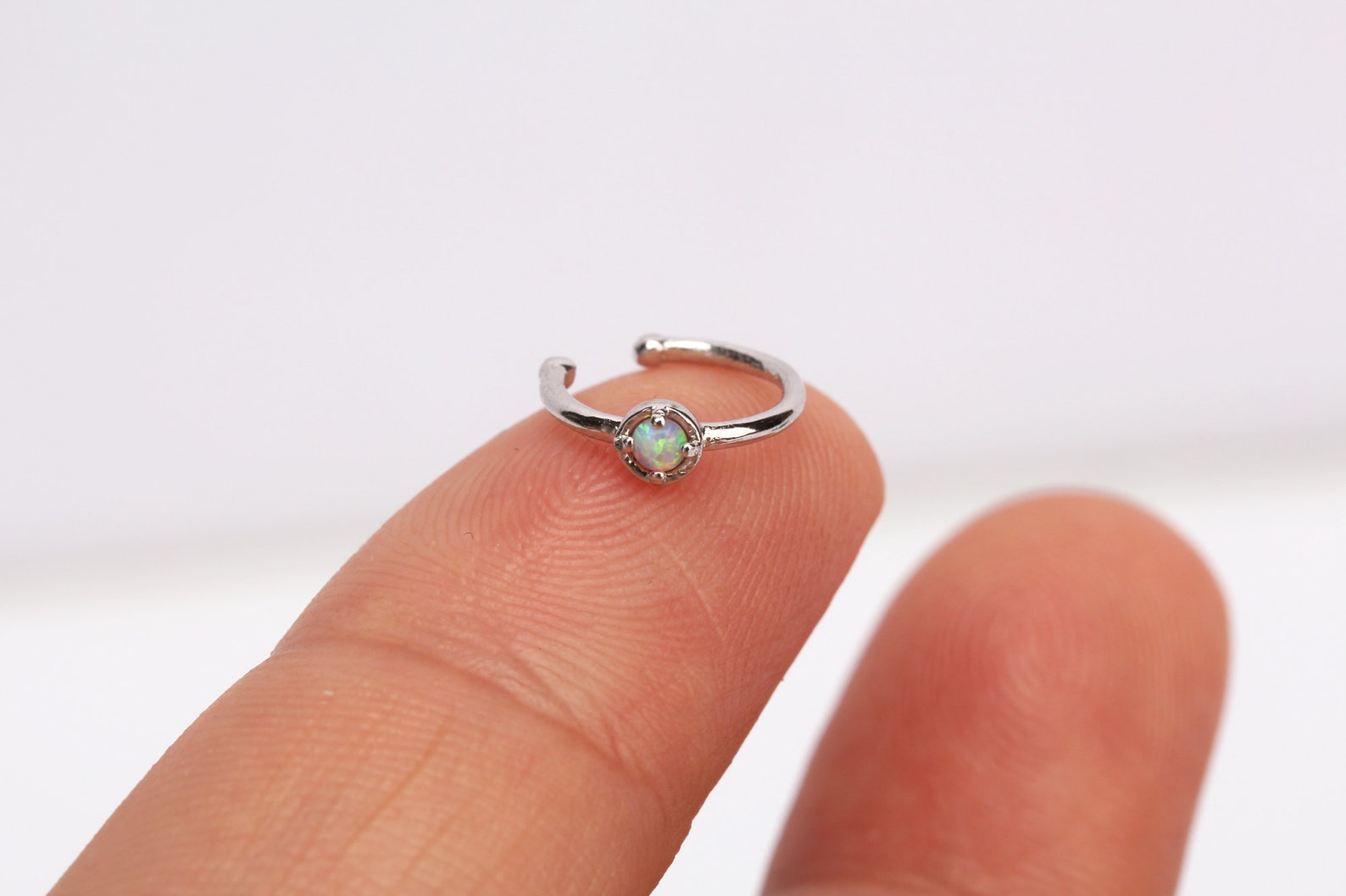 Ear Cuff No Piercing Opal Sterling Silver Ear Cuff No Piercing - Etsy