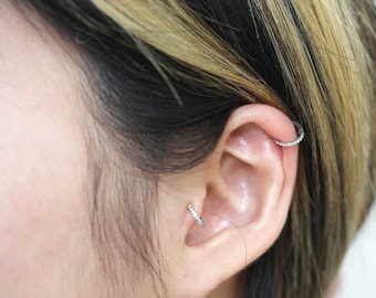 Tiny Cartilage Hoop 5mm Silver Cartilage Hoop Gifts for Her Tragus ...