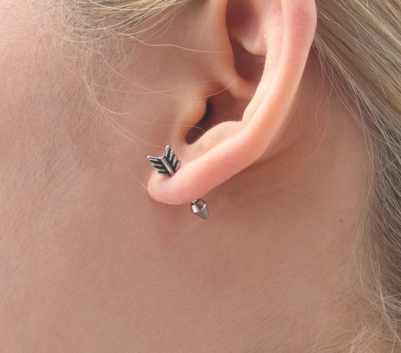 16G Arrow Piercing Cartilage Earring Helix Tragus Jewelry | Etsy