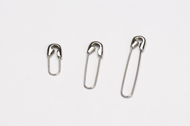 Safety Pin Earring Surgical Steel Basic Safety Pin Earring | Etsy