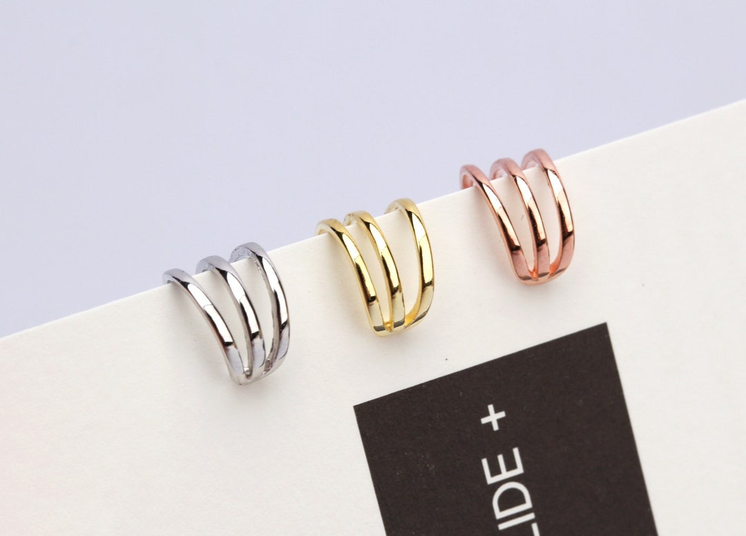Tiny Ear Cuff No Piercing Small 925 Ear Cuff Climber 14k Plated Ear ...