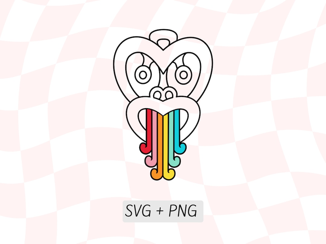Colourful Taniwha Head SVG, Māori Taniwha With Rainbow Tongue Png ...