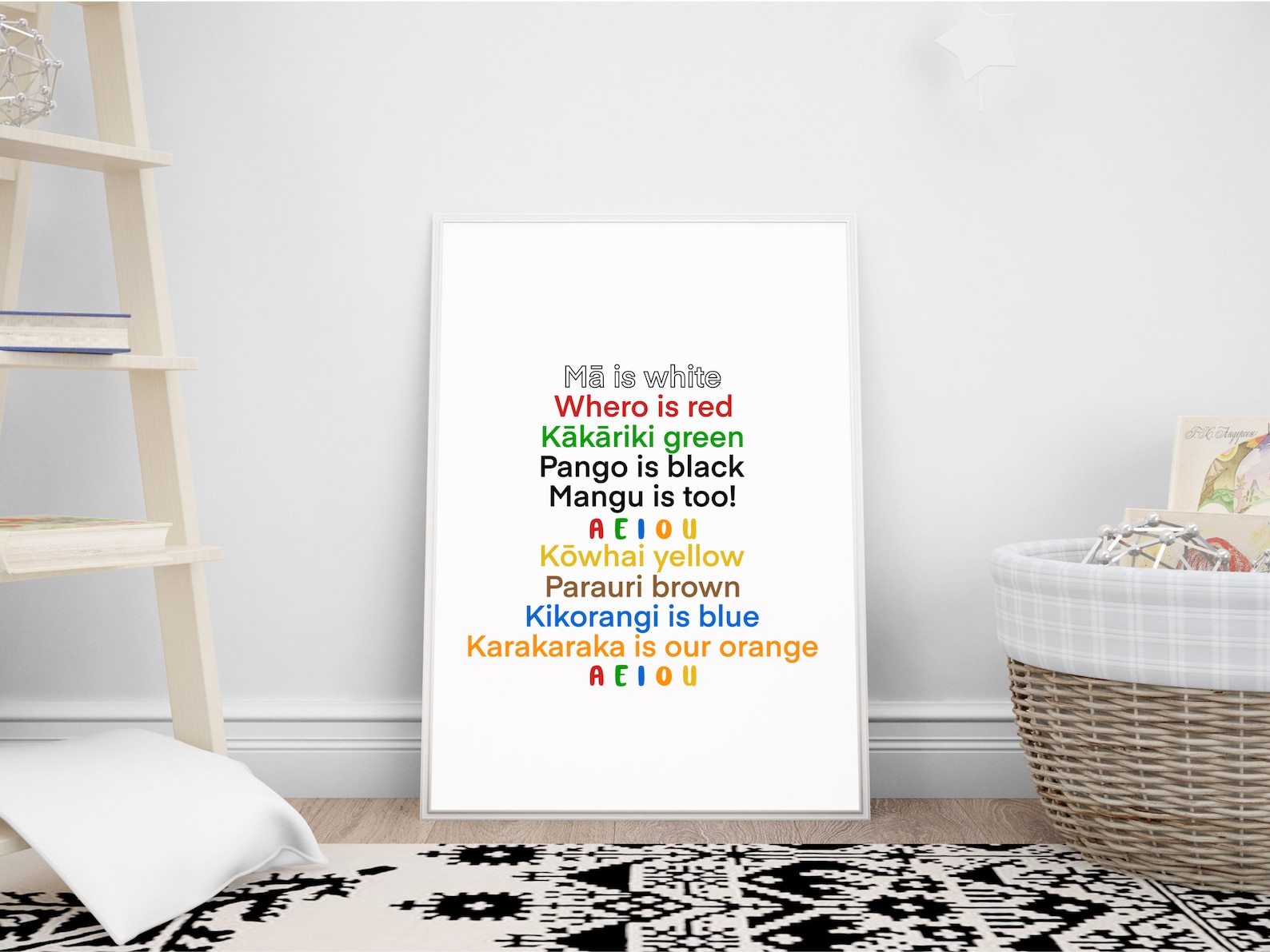 Māori Colour Chart, Maori Colours Svg Png File, Māori Kids Wall Art ...