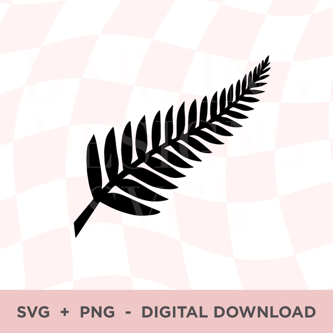 NZ Silver Fern SVG, New Zealand Kiwiana, Nz Icons PNG, Fern Clipart, Nz ...