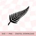 NZ Silver Fern SVG, New Zealand Kiwiana, Nz Icons PNG, Fern Clipart, Nz ...